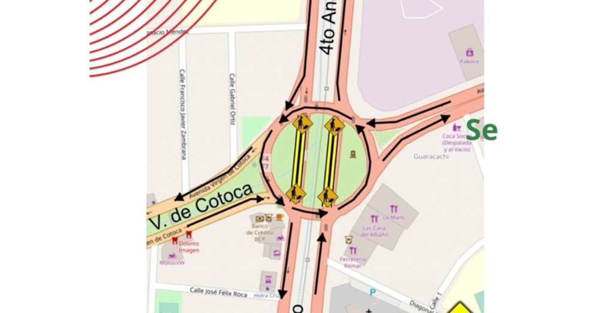 Se viene el cierre de vías en la rotonda del cuarto anillo y Av. Virgen ...